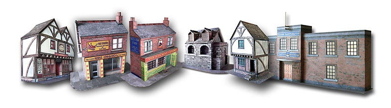 Edwardian Shop In A Tudor Building 7mm Scale Card Model Kit Ideal For O ...